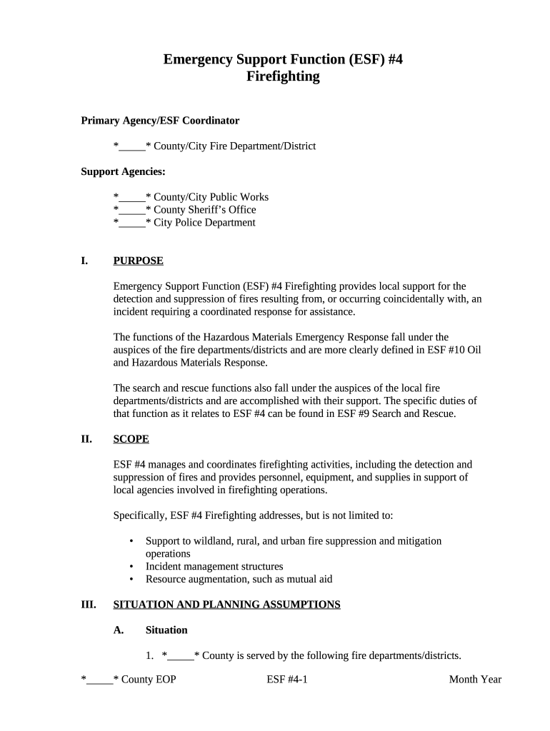 Emergency Support Function #4Firefighting Annex Support ... Doc ...