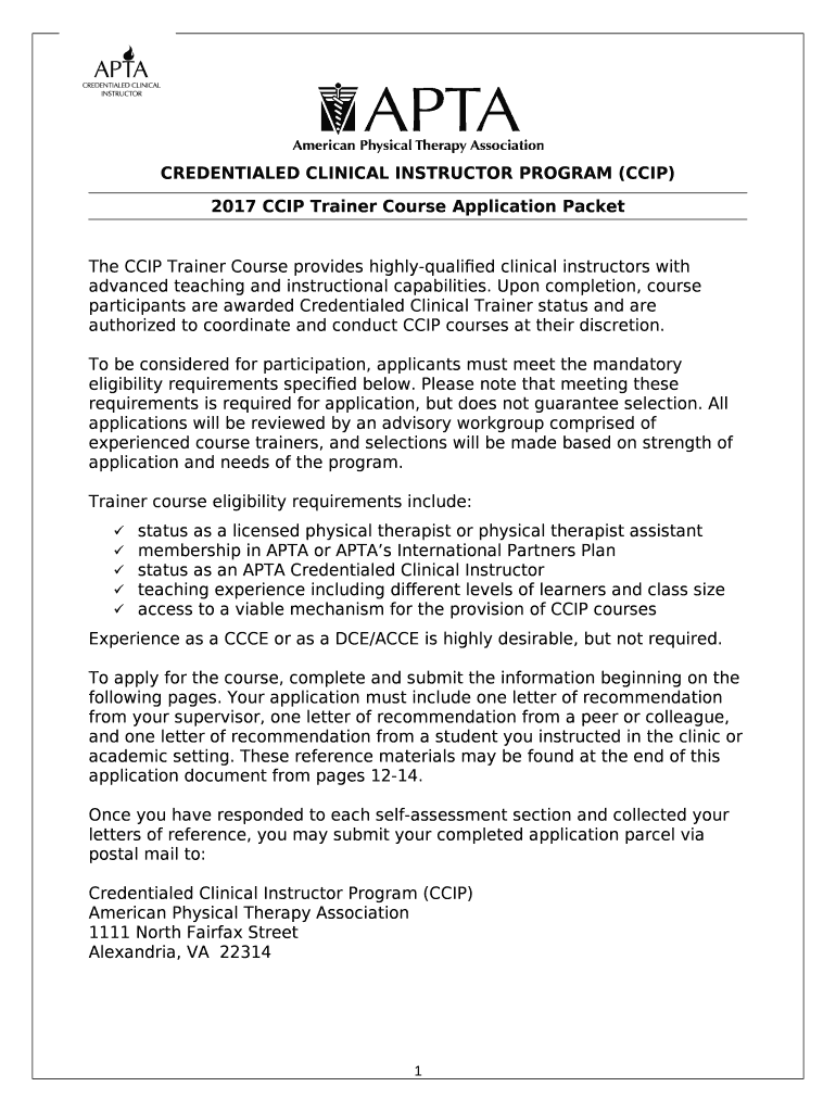 Credentialed Clinical Instructor Program - Level 1 Doc Template | pdfFiller