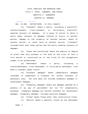 Civil Practice and Remedies Code - Texas Constitution and ... Doc ...