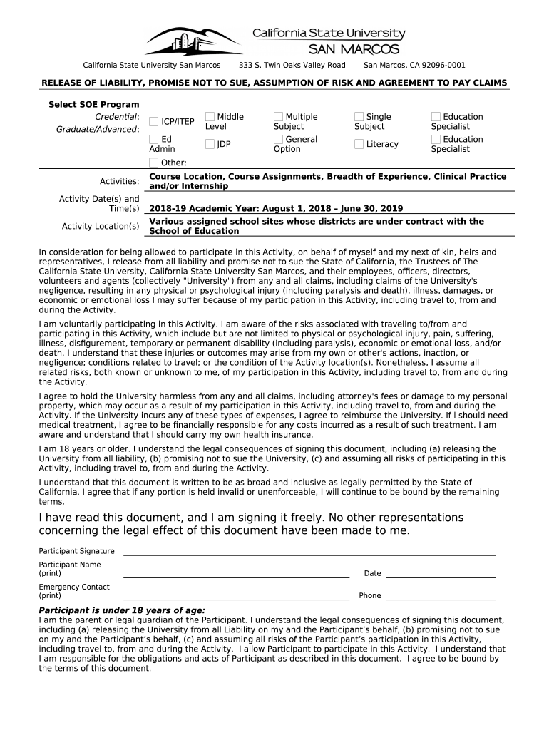 Select SOE Program Doc Template | pdfFiller