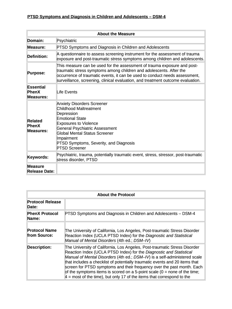 A questionnaire to assess screening instrument for the assessment of ...