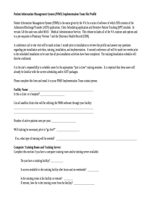 PIMS Implementation Team Site Profile. PIMS Implementation Team Site ...