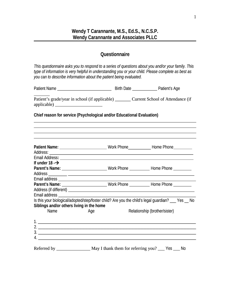 Wendy Carannante, MS, Ed.S, NCSP - Mental Health America ... Doc ...