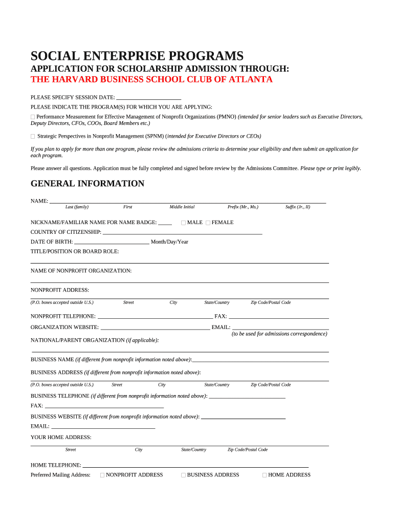 SOCIAL ENTERPRISE PROGRAMS Doc TemplatePDFfiller Doc Template | pdfFiller