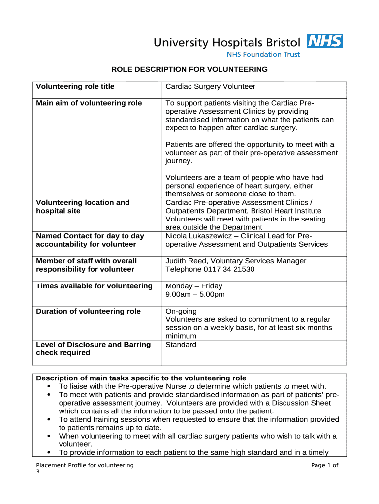 Volunteer Position Description - Good Samaritan Medical Center Doc ...