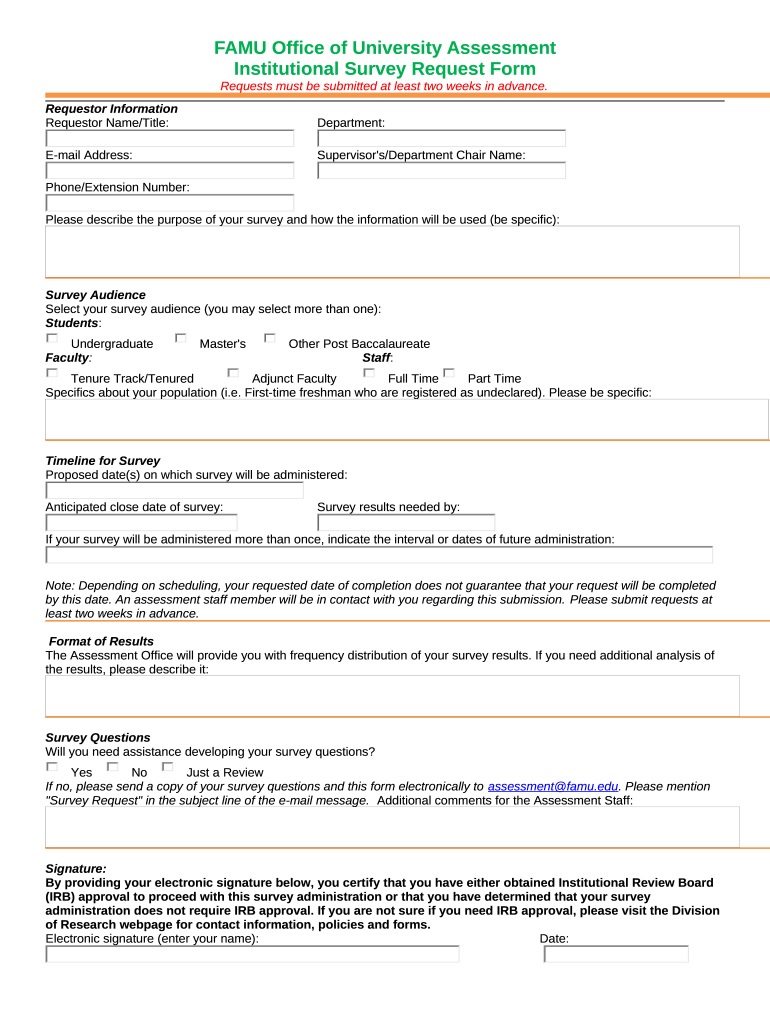 FAMU Office of University Assessment Doc Template | pdfFiller