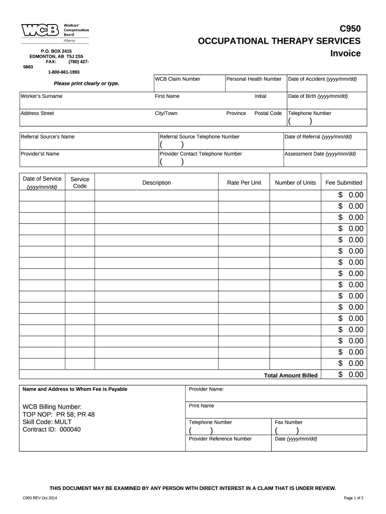 For workers - WCB Alberta Doc Template | pdfFiller