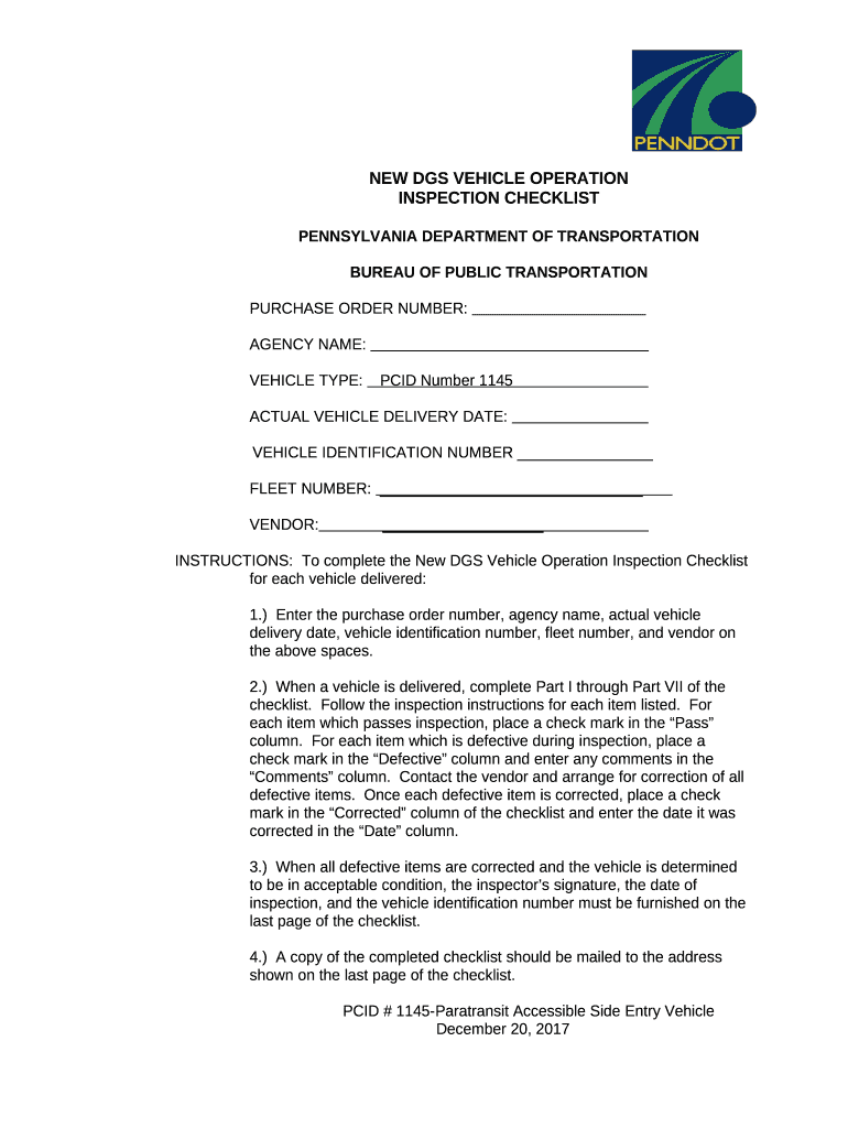 NEW DGS VEHICLE OPERATION Doc Template | pdfFiller