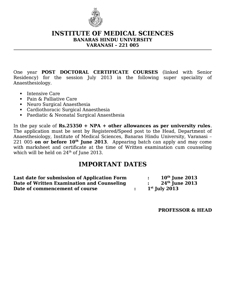 post doctoral certificate Doc Template | pdfFiller