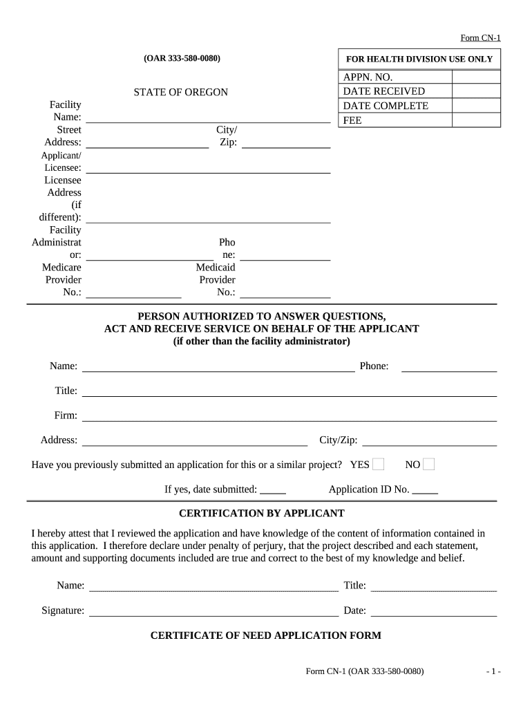 Certificate of Need Application (word) Doc Template | pdfFiller