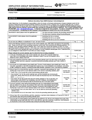 Annual MSP Employer Acknowledgement with Instructions Doc Template ...