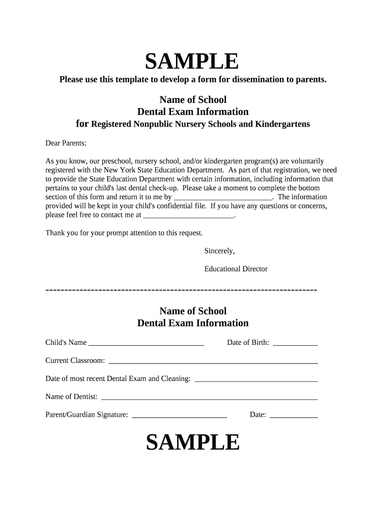 Please use this template to develop a for dissemination to parents Doc ...