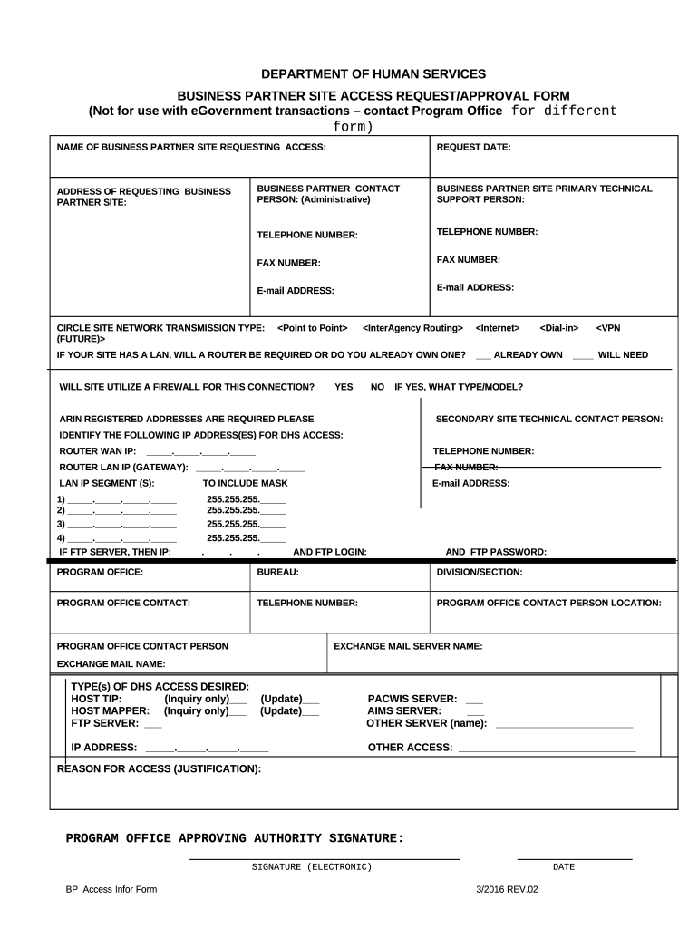 BP Site Access Request Approval Doc Template | pdfFiller