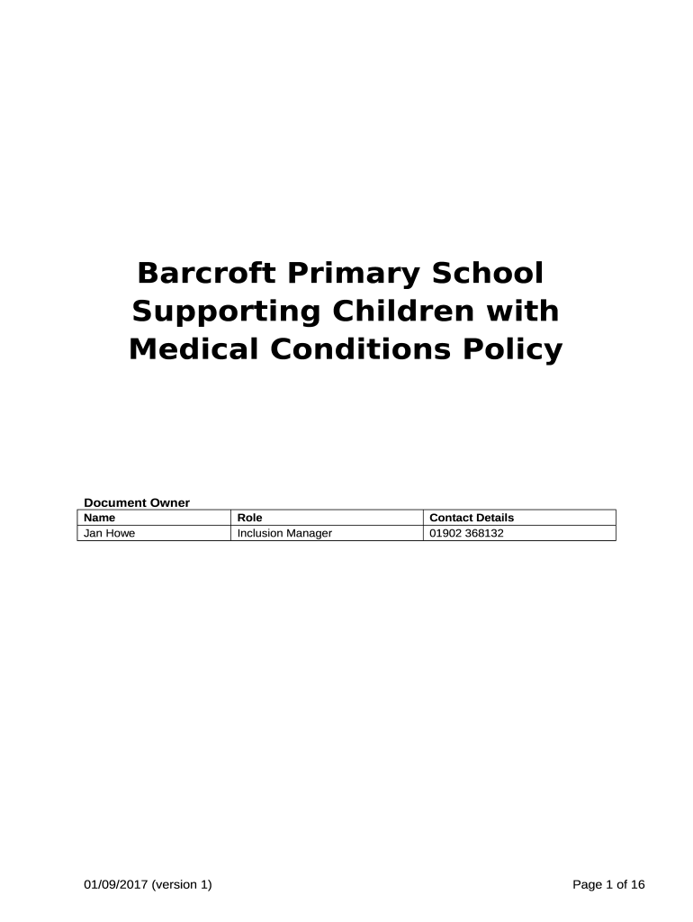 Barcroft Primary School Doc Template | pdfFiller