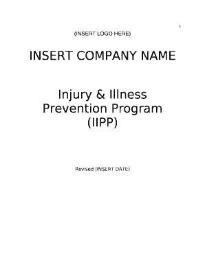 Injury and Illness Prevention Program eTool Doc Template | pdfFiller