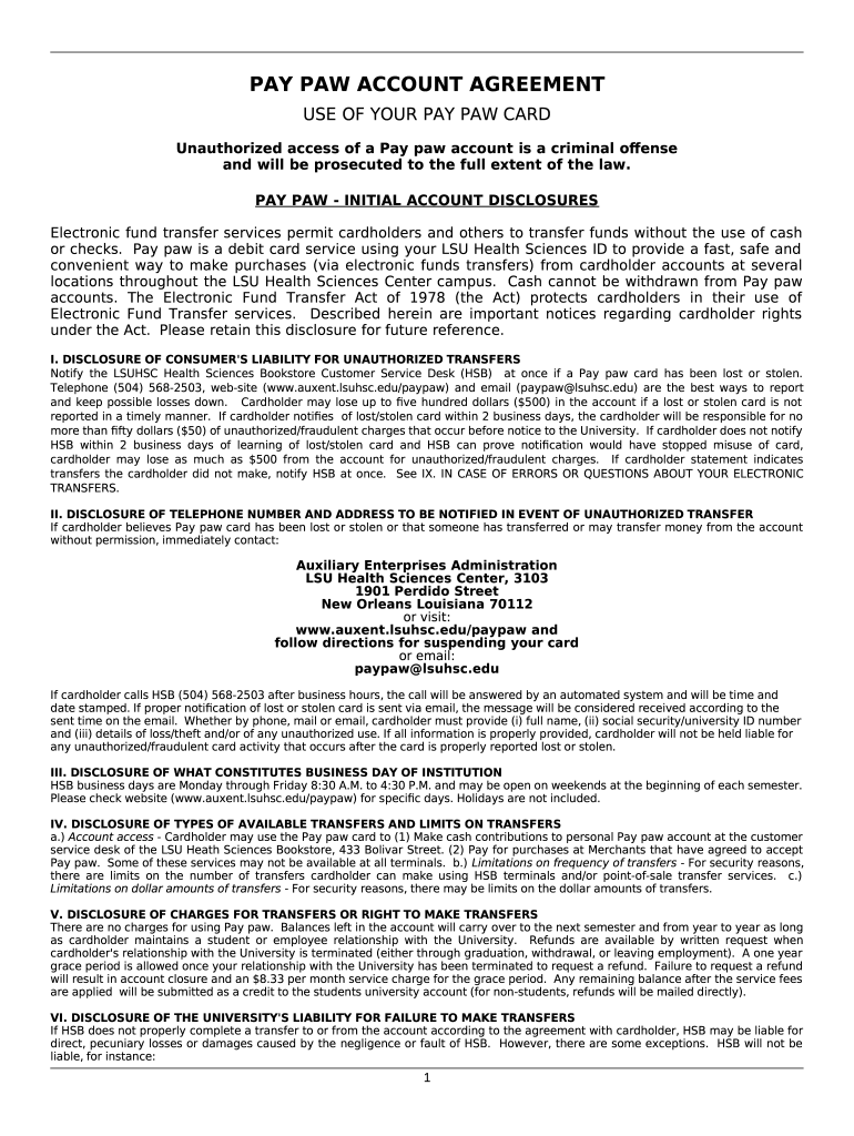 TCO Cardholder Agreement Doc Template | pdfFiller