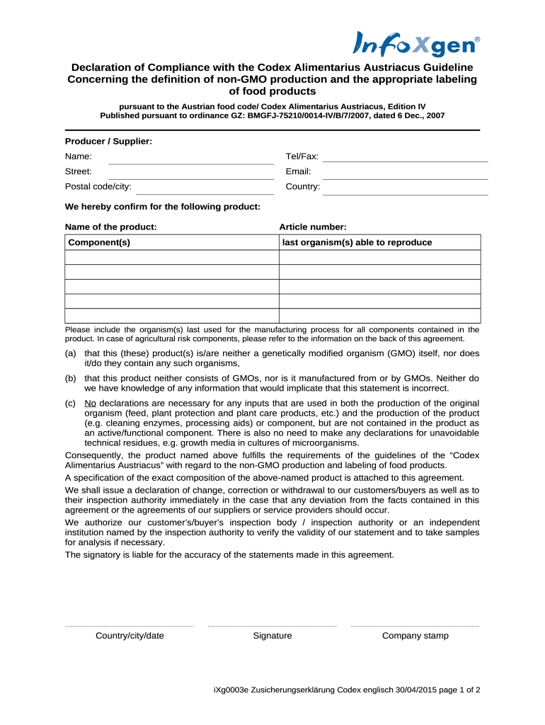 GUIDELINES FOR THE PRODUCTION, PROCESSING, LABELLING AND ... Doc ...