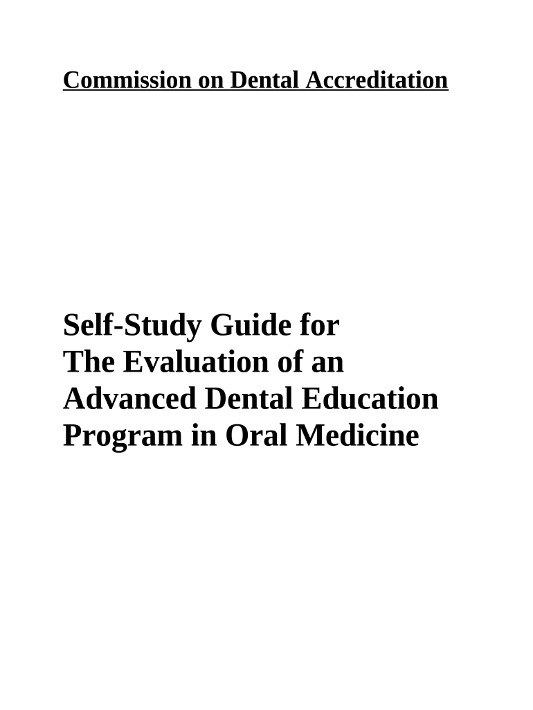 Advanced Dental Education Program in Oral Medicine Doc Template | pdfFiller