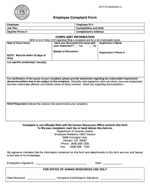 Classified Employee Grievance Roster Doc Template | pdfFiller