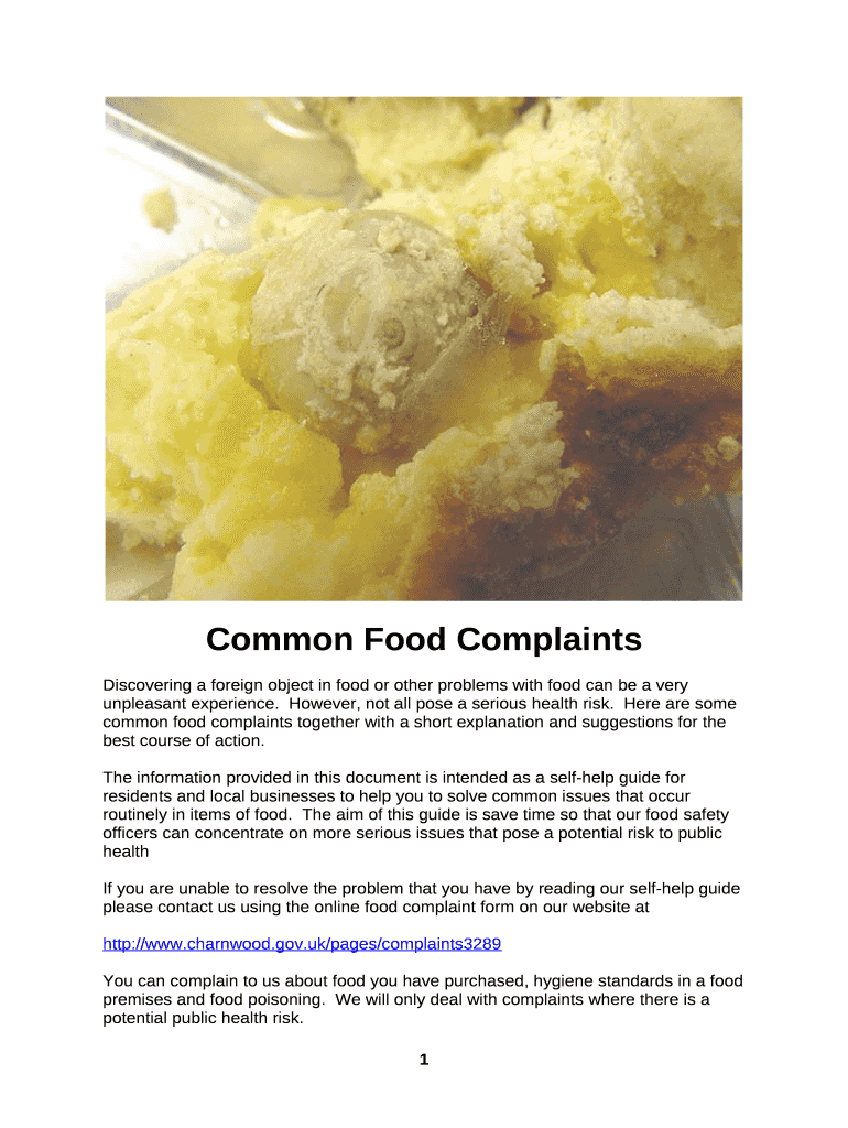 Foreign objects in your foodFood hygiene and safety ... Doc Template ...