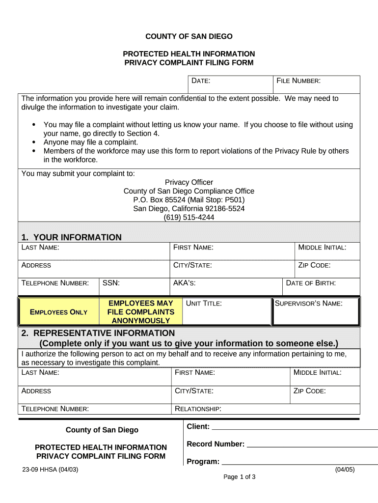 How to File a HIPAA Privacy Complaint - Oklahoma State ... Doc Template ...