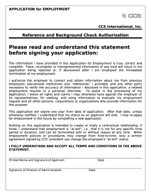 BACKGROUND CHECK DISCLOSURE AND ... Doc Template | pdfFiller