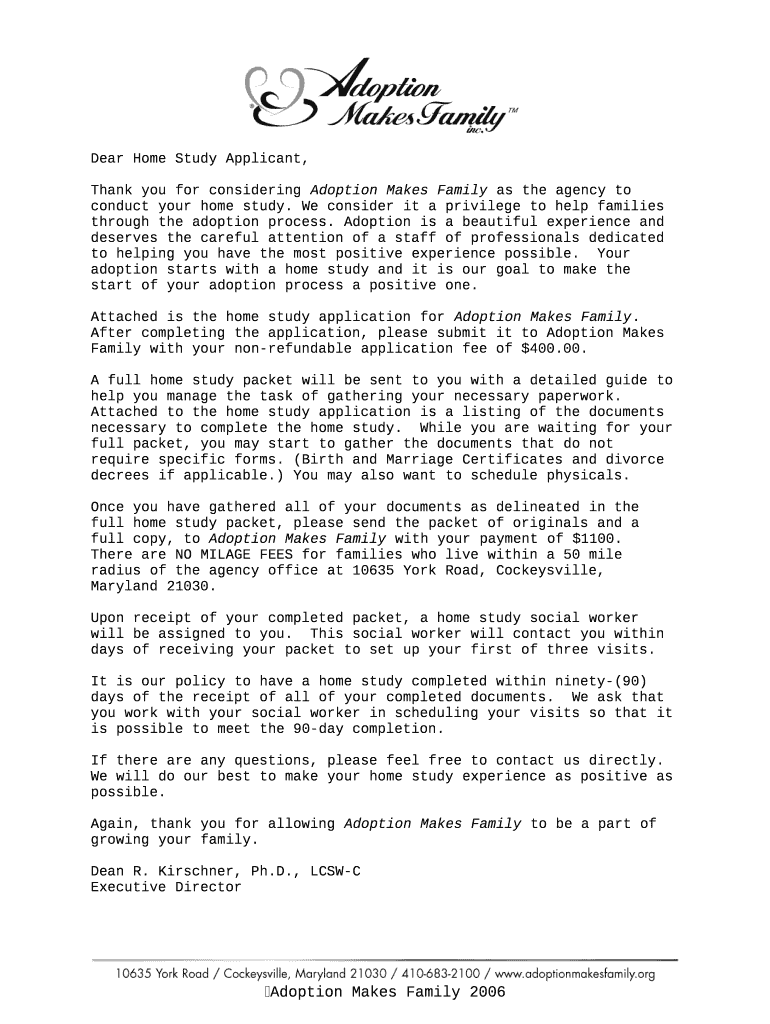 Application - Adoption Makes Family Doc Template | pdfFiller