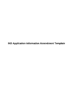 IND Ination Amendment Doc TemplatePDFfiller Doc Template | pdfFiller