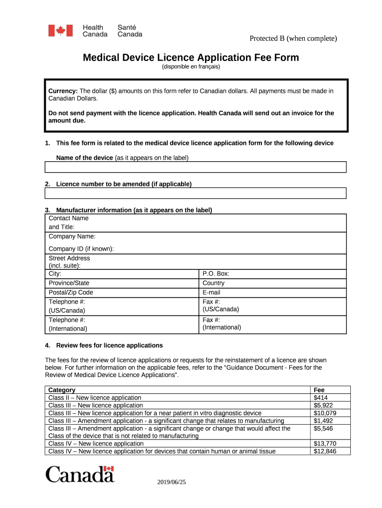 Class III Medical Device Licence Amendment ... - Canada.ca Doc Template ...