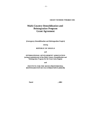 GRANT NUMBER TF053633 ANG Doc Template | pdfFiller