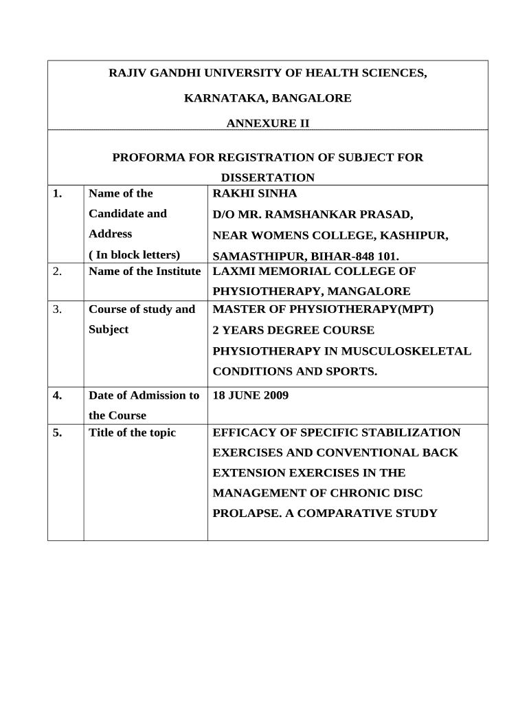 rguhs.ac.in Doc Template | pdfFiller