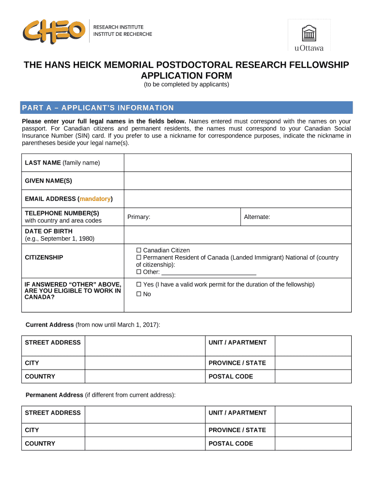 What follows is a sample of an application for the Robert ... Doc ...