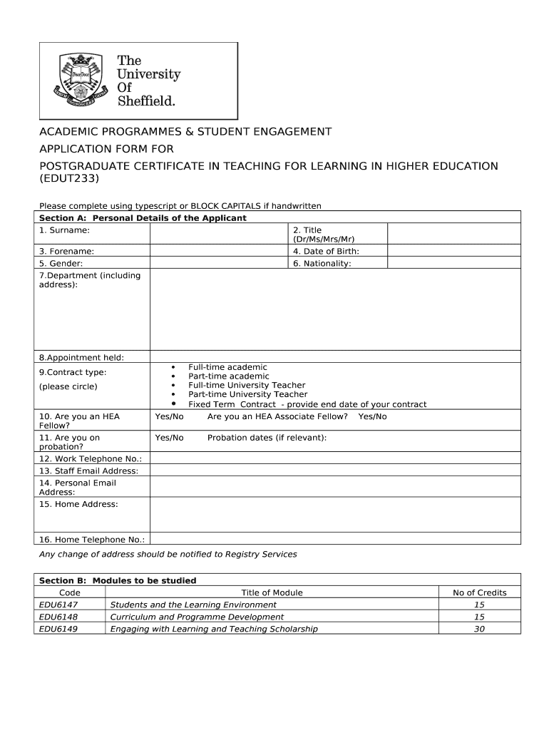 Postgraduate Certificate in Higher Education - The ... Doc Template ...