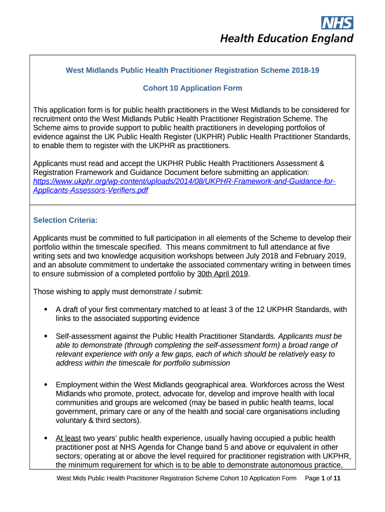 How to apply for practitioner ... - UK Public Health Register Doc ...