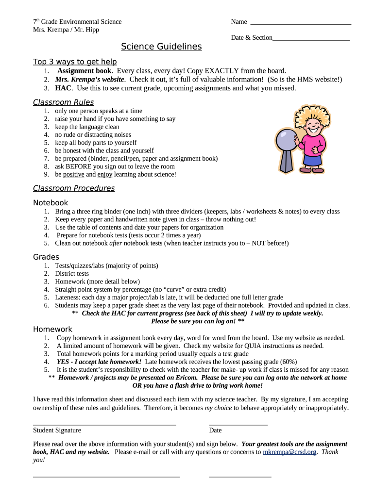 7th Grade Environmental ScienceName Doc Template | pdfFiller