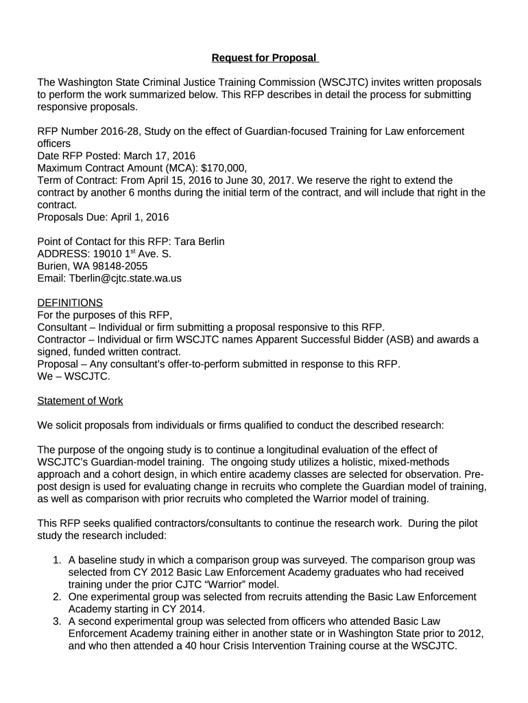 The Washington State Criminal Justice Training Commission (WSCJTC ...