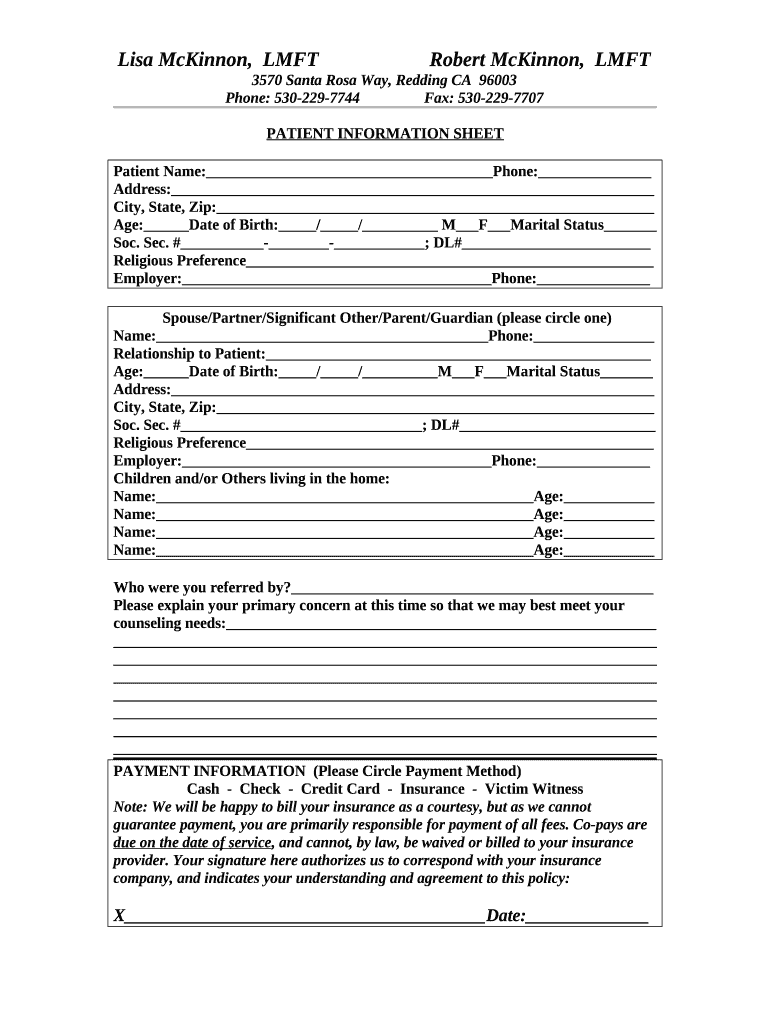 patient name example Doc Template | pdfFiller