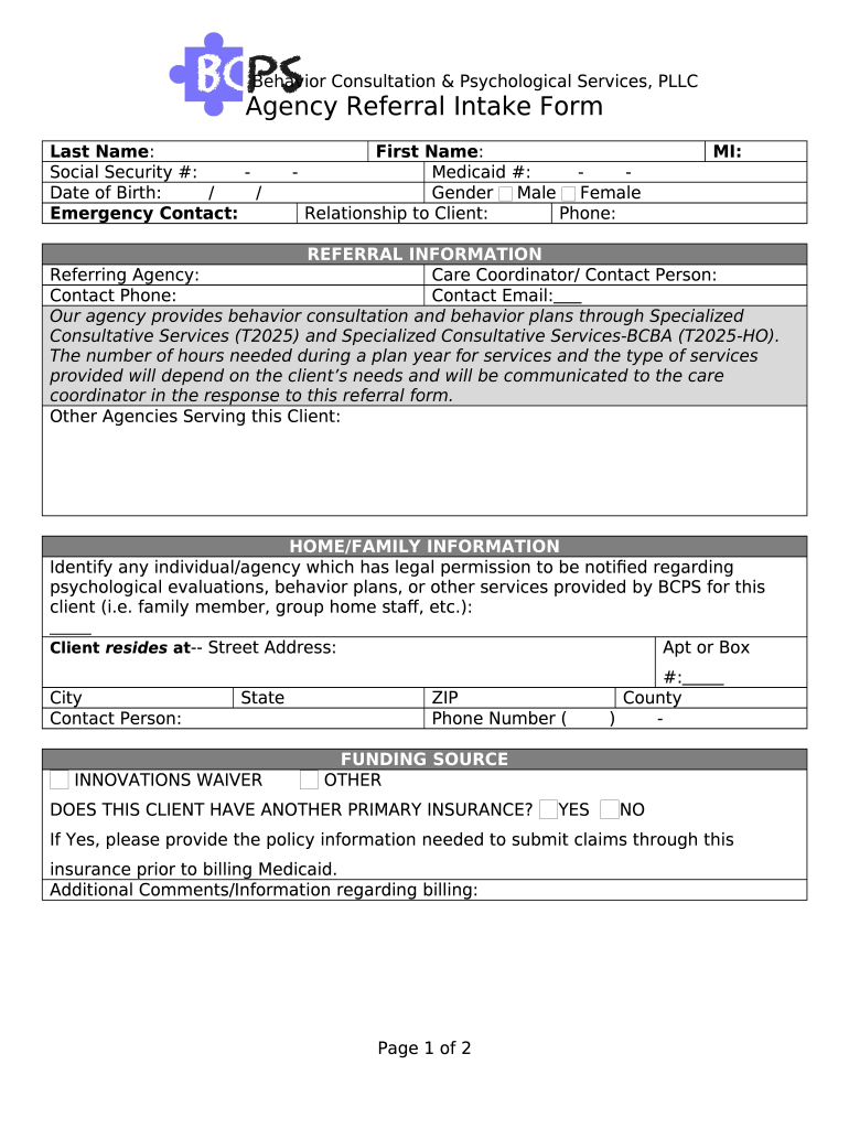 New Participant F/EA Referral - Public Partnerships Doc Template | pdfFiller