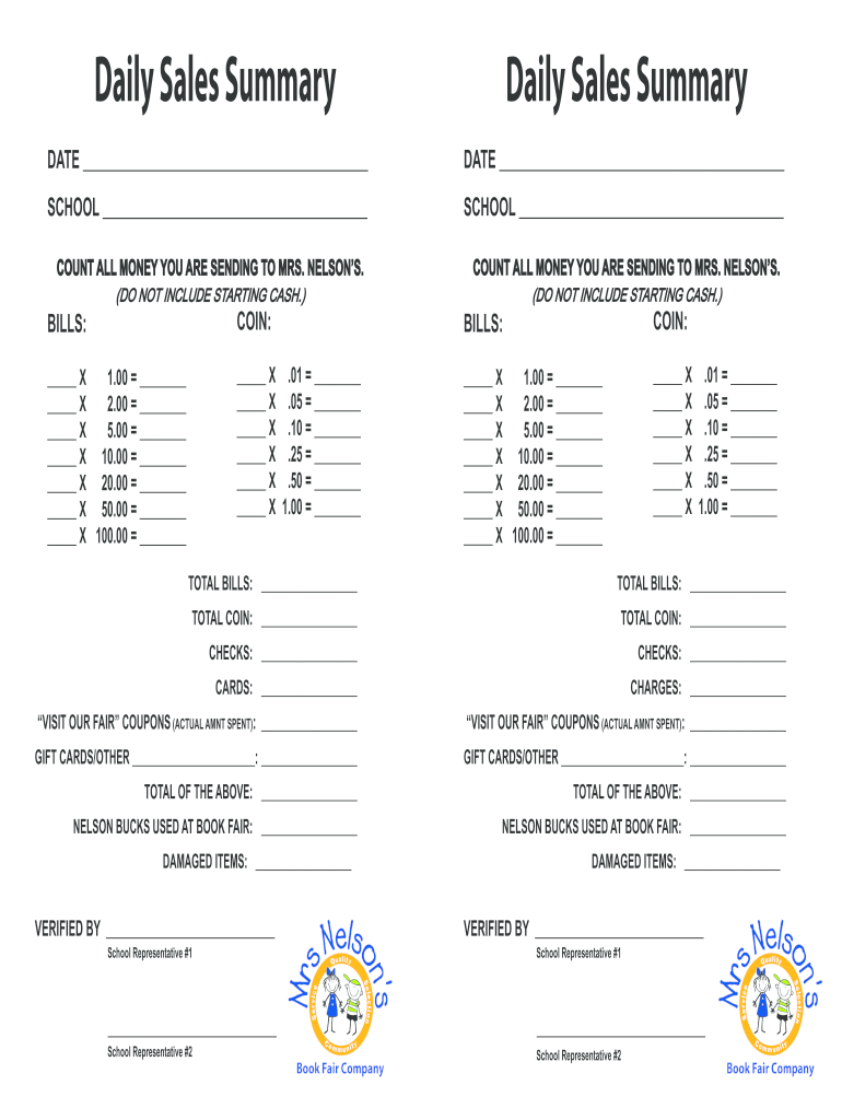 Fillable Online Daily Sales Online - Fill Online, Printable, Fillable ...