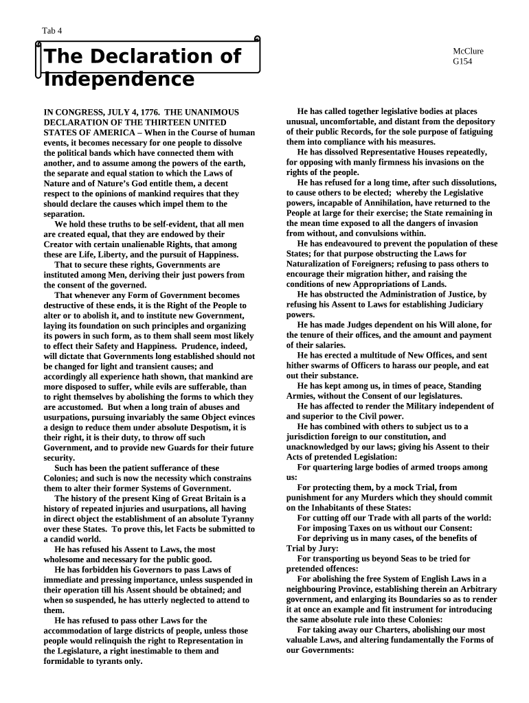 The unanimous declaration of the thirteen United States of ... Doc ...