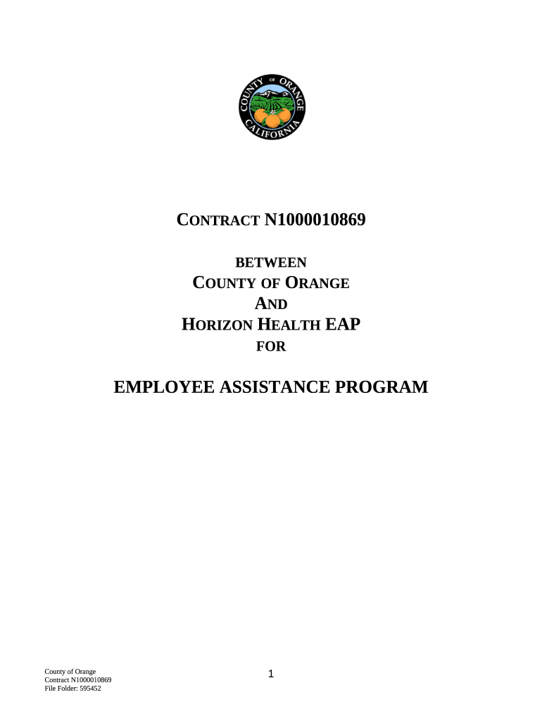 Horizon Health EAP Doc Template | pdfFiller