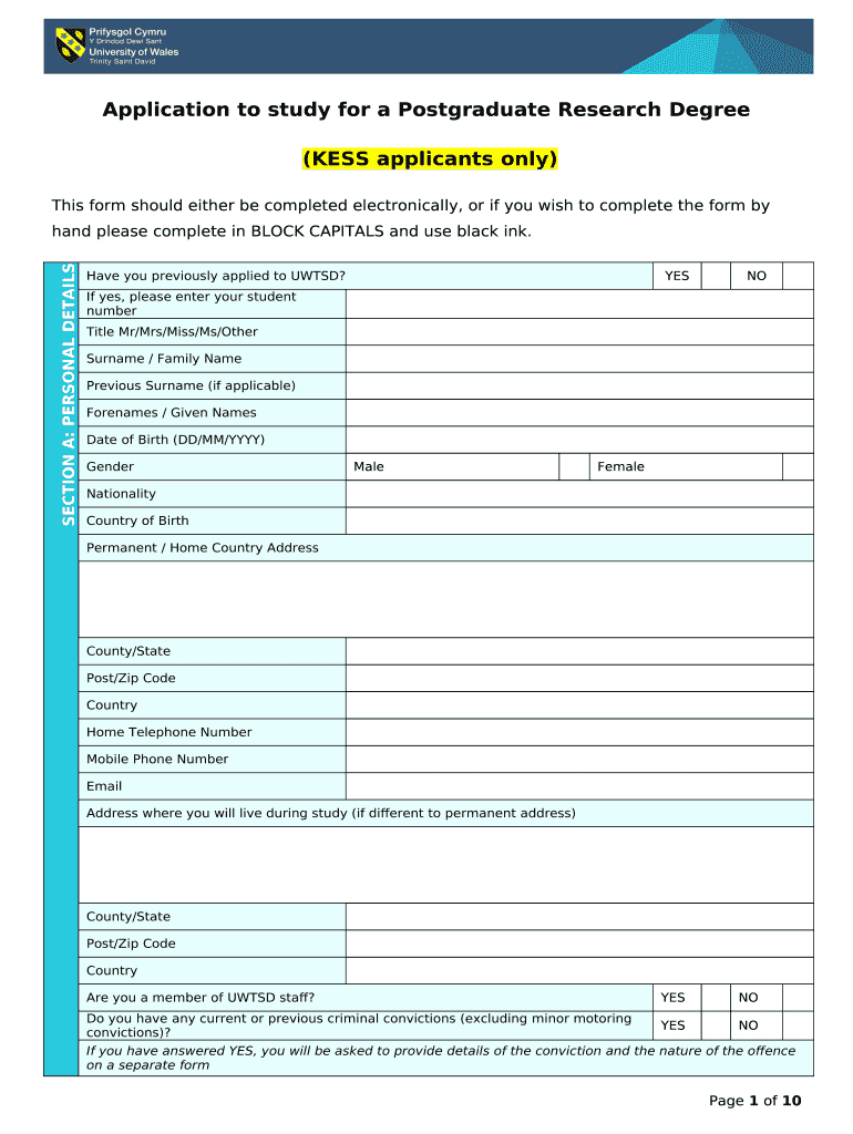 Postgraduate research: how to applyUniversity of Manchester Doc Template | pdfFiller