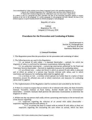 Procedures for the Prevention and Combating of Rabies Doc Template ...