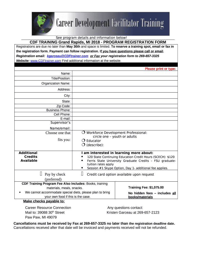 WHAT IS THE CAREER DEVELOPMENT FACILITATOR (CDF) TRAINNG ... Doc ...