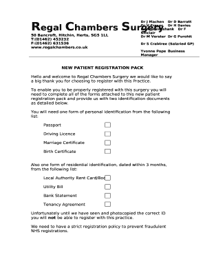 Regal Chambers Surgery Doc Template | pdfFiller