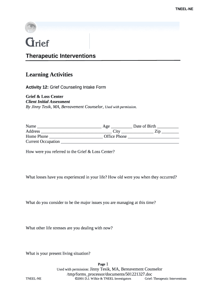 Grief And Life Transitions Counseling, Located on the ... Doc Template ...