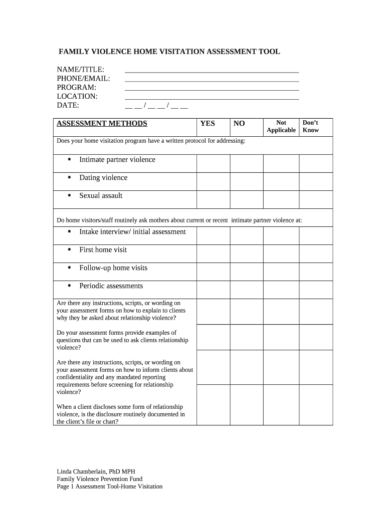 Danger Assessment - An Instrument to Help Abused Women ... Doc Template ...