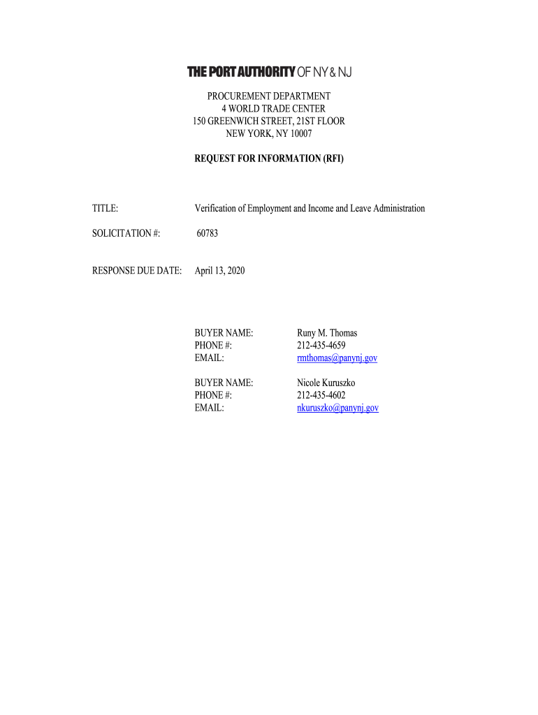 Fillable Online REQUEST FOR INNOVATION (RFI) FOR AUTONOMOUS VEHICLE SYSTEMS Fax Email Print ...