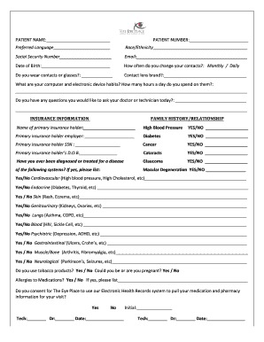 Fillable Online Patient History Form - PDF Fax Email Print - pdfFiller