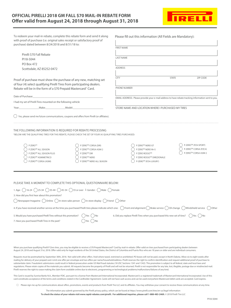 Fillable Online GM Vehicle Service Offers and Rebates ... - Certified ...